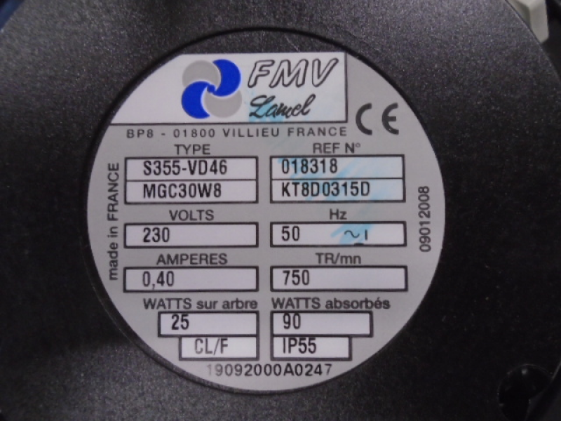 FMV Lamel Ø350 230v zuigend 750 rpm. - Kopen bij Spierings Koeltechniek